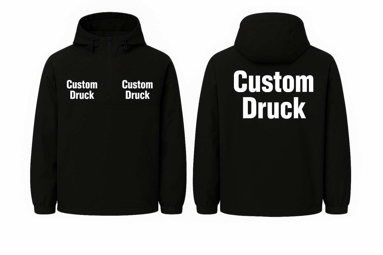 B.4.D Windbreaker – Black transitional jacket with mask logo – StickUp